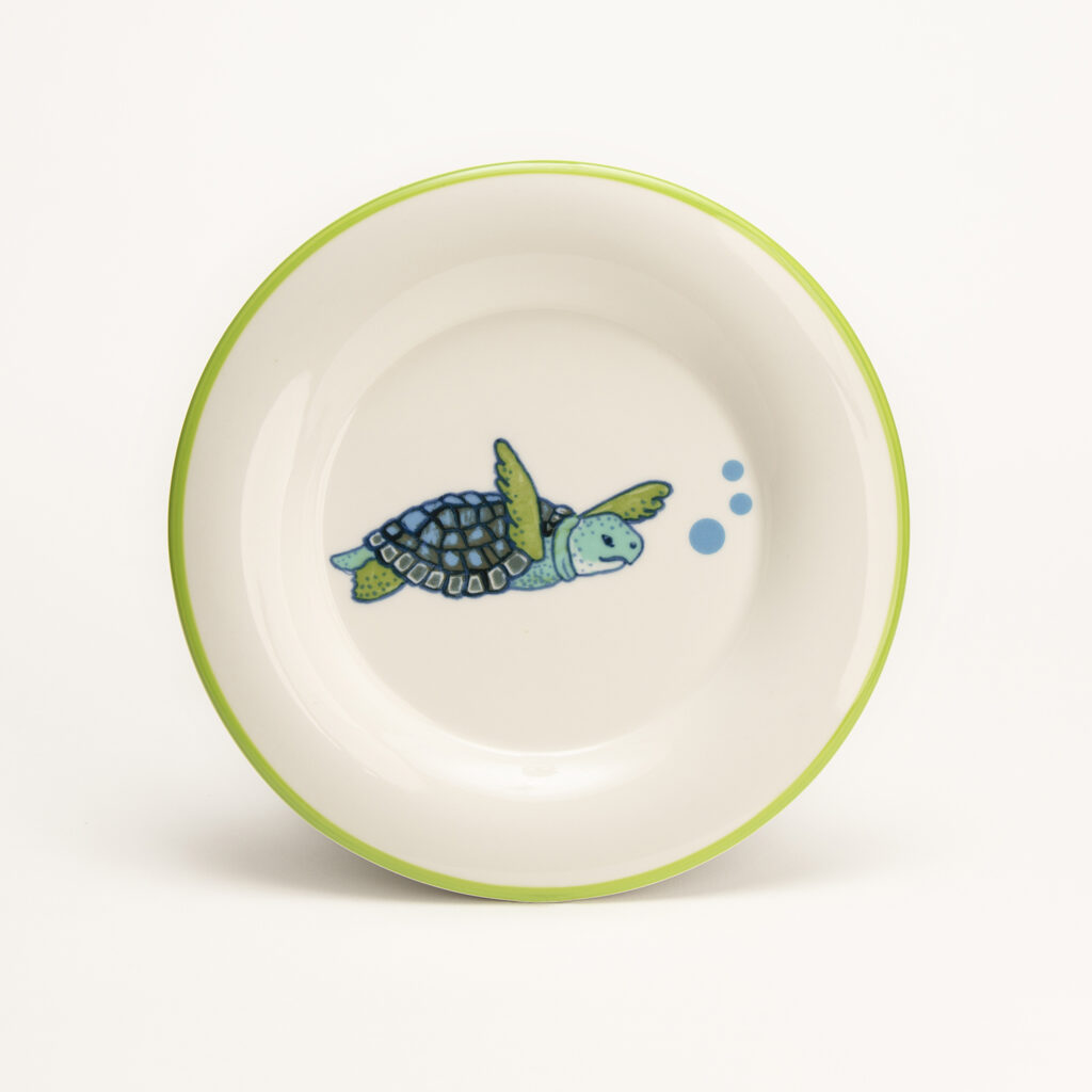 7.5" Round Plate - Turtles (QTY 6 Plates) | Shard at Home