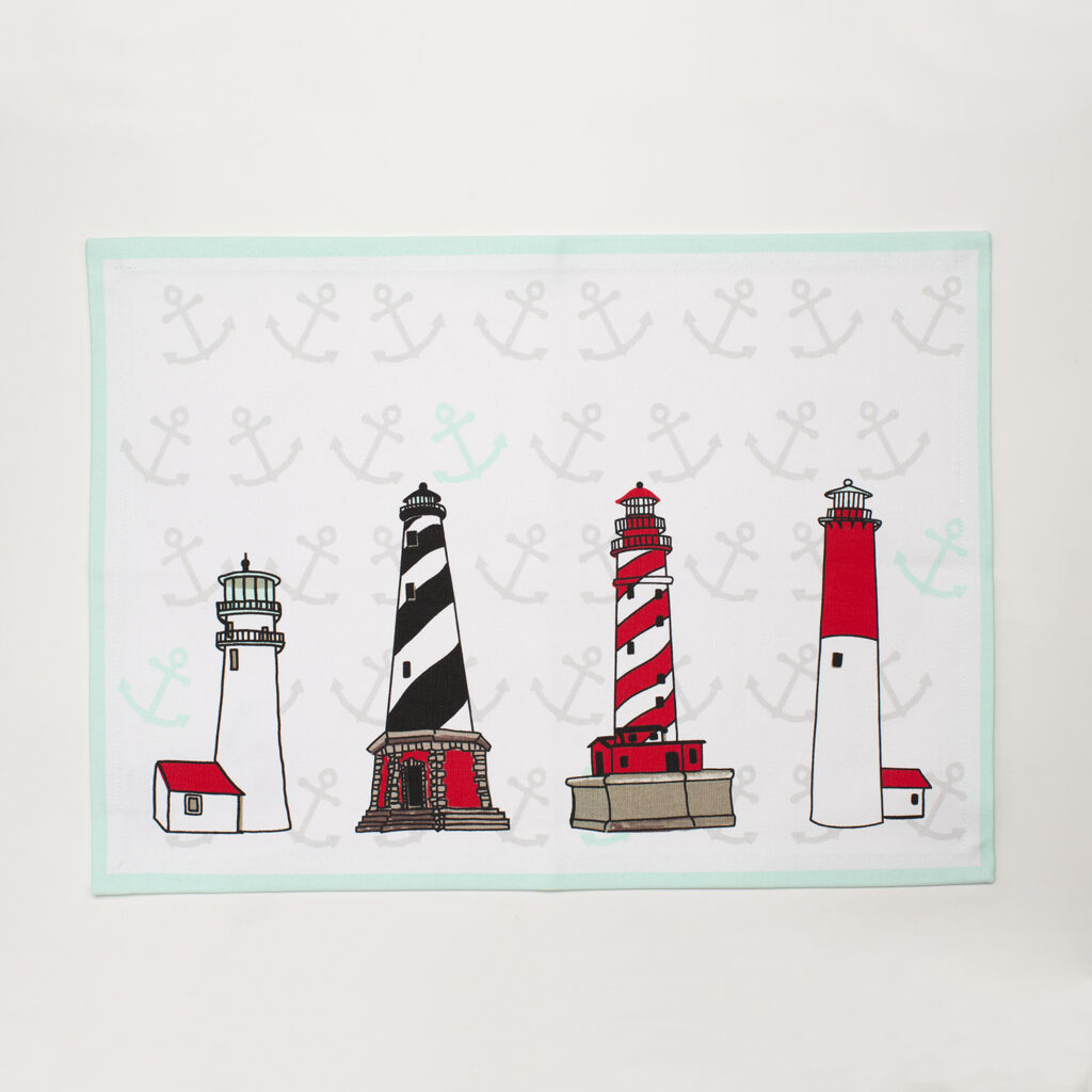 4 Piece Placemat Set - Lighthouses *** | Shard at Home
