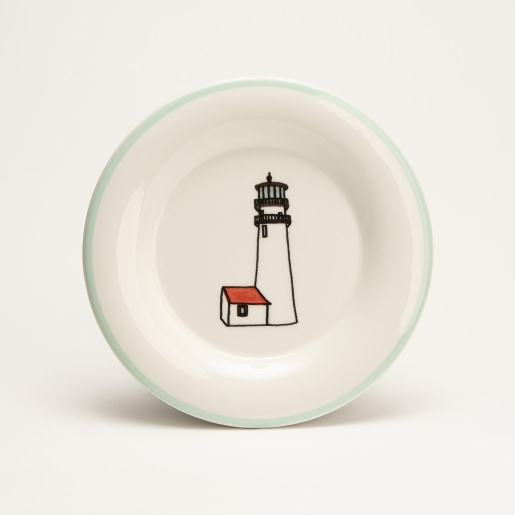 7.5" Round Plate - Lighthouse Cape Cod (QTY 6 Plates) *** | Shard at Home